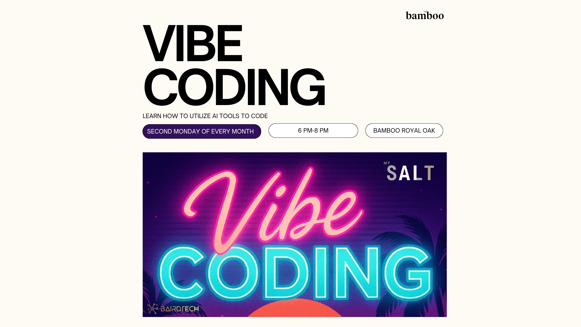 Vibe Coding - Beyond The MVP | Bamboo Events